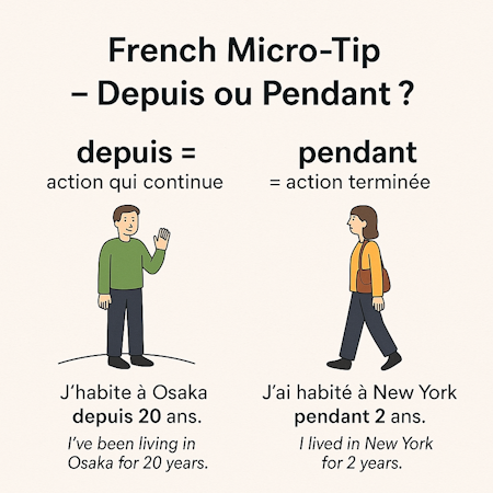 French Micro-Tip – How to use “Depuis” and “Pendant” ? - French and France